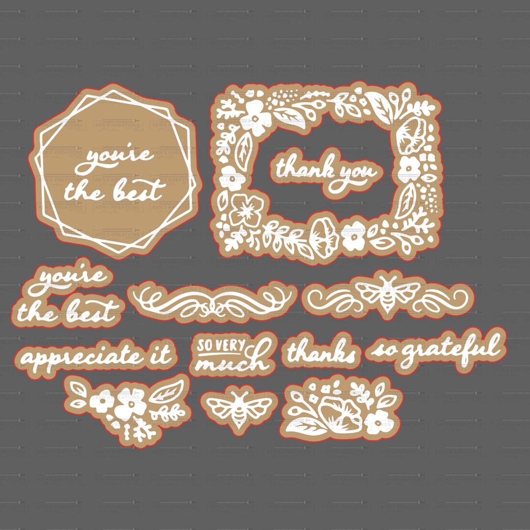 Appreciate It SVG & PNG File , DIY, Glowforge, Laser File .15 Offset - Etsy