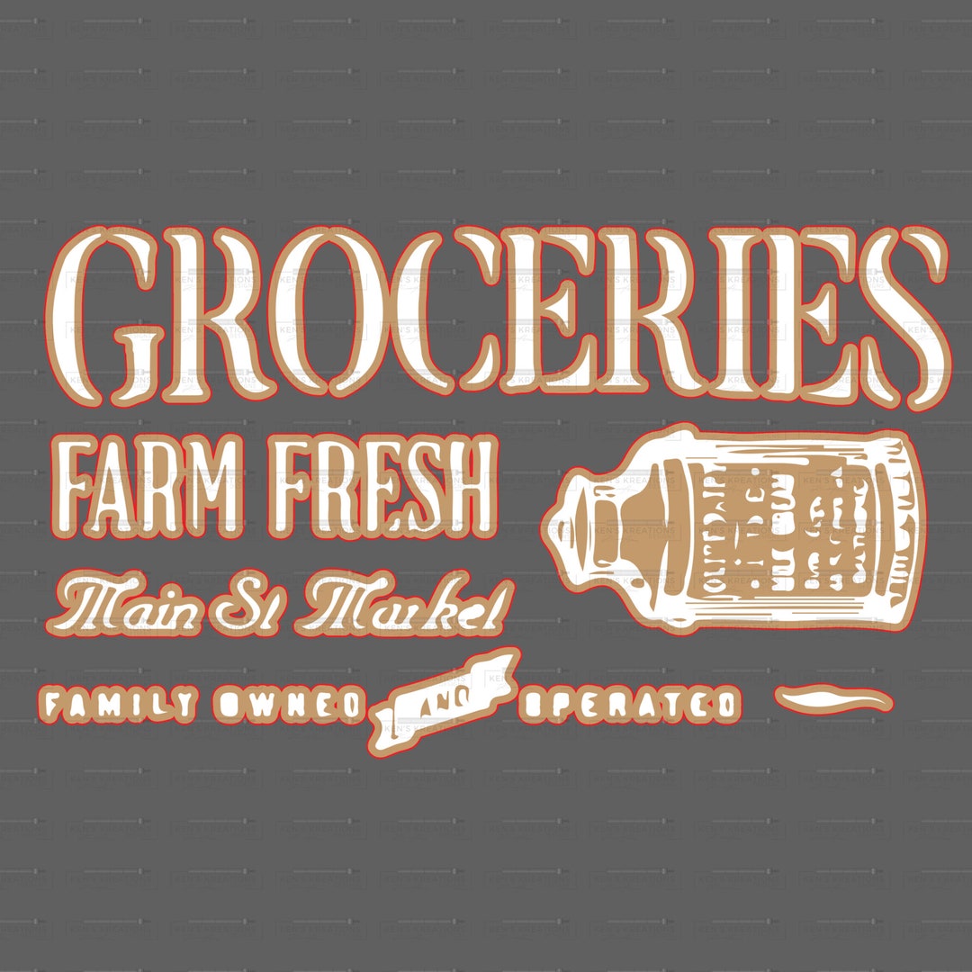 Corner Market Mercantile SVG, PNG, and PDF Chalk File I Glowforge I ...