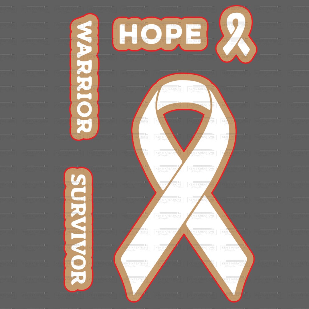 Hope Awareness Ribbon SVG & PNG Chalk File, DIY, Glowforge, Cricut ...