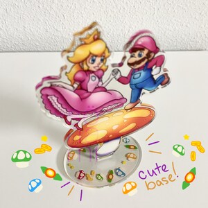 Mario and Peach Standee - Etsy