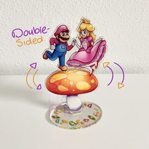 Mario and Peach Standee - Etsy
