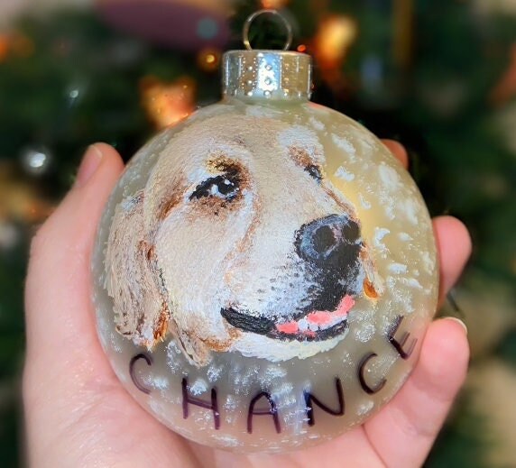 Custom Hand-painted Christmas Ornaments of Pets, Hand-painted Pet ...