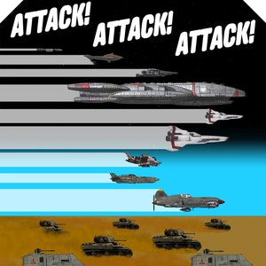 Cylon War Propaganda Poster attack Attack Attack - Etsy