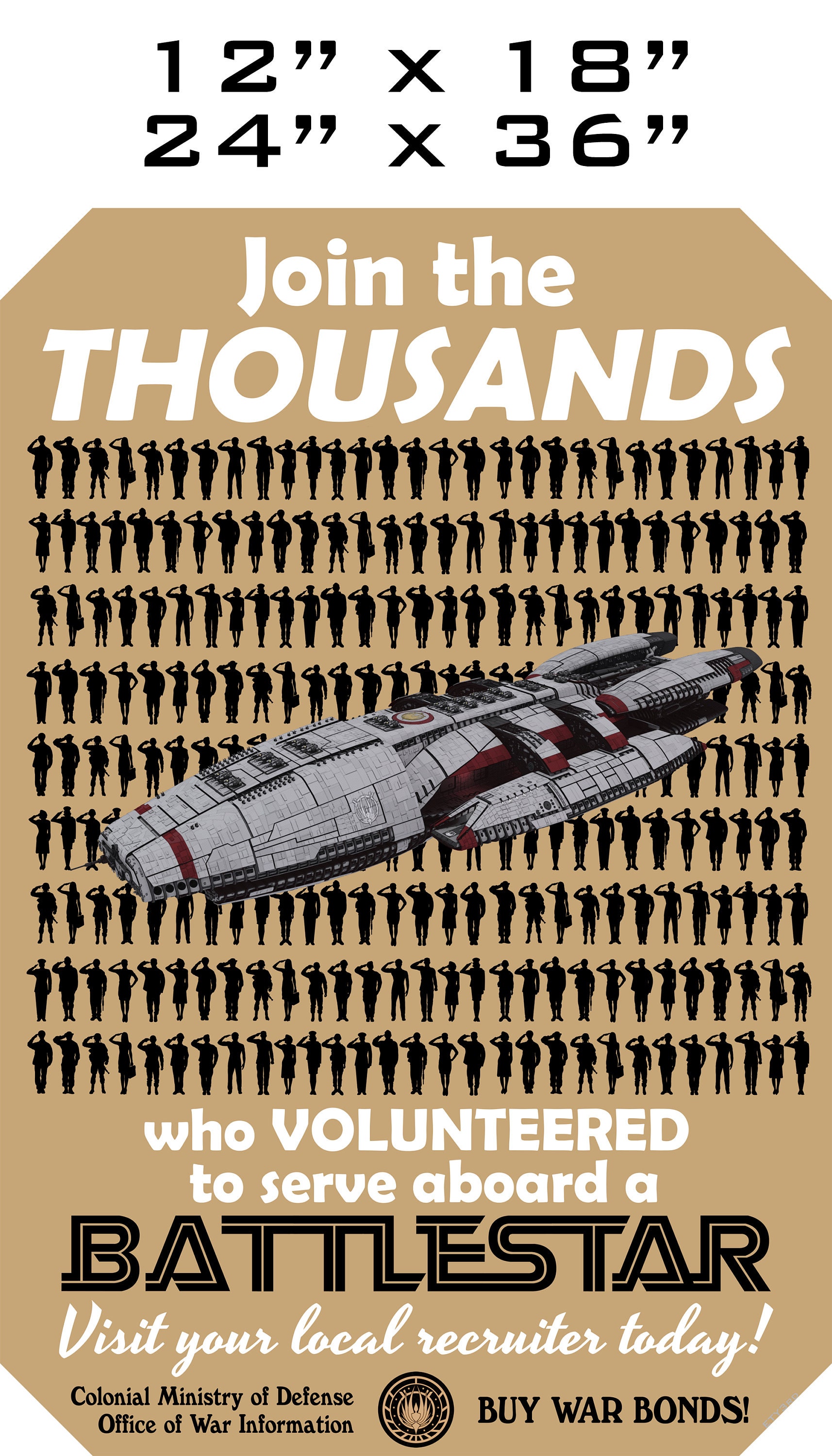 Cylon War Propaganda Poster - "battlestar Service" - Etsy
