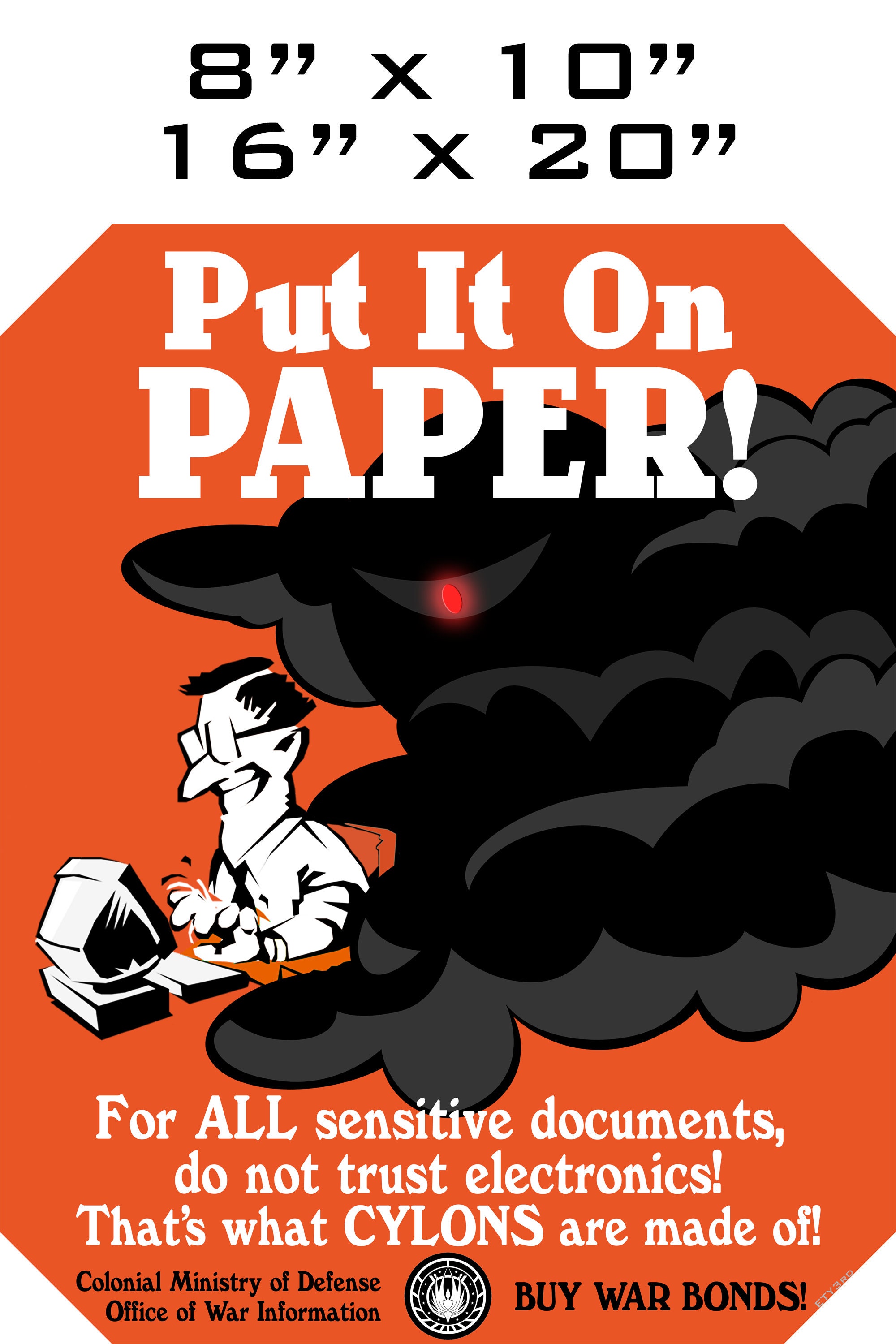Cylon War Propaganda Poster put It on Paper - Etsy