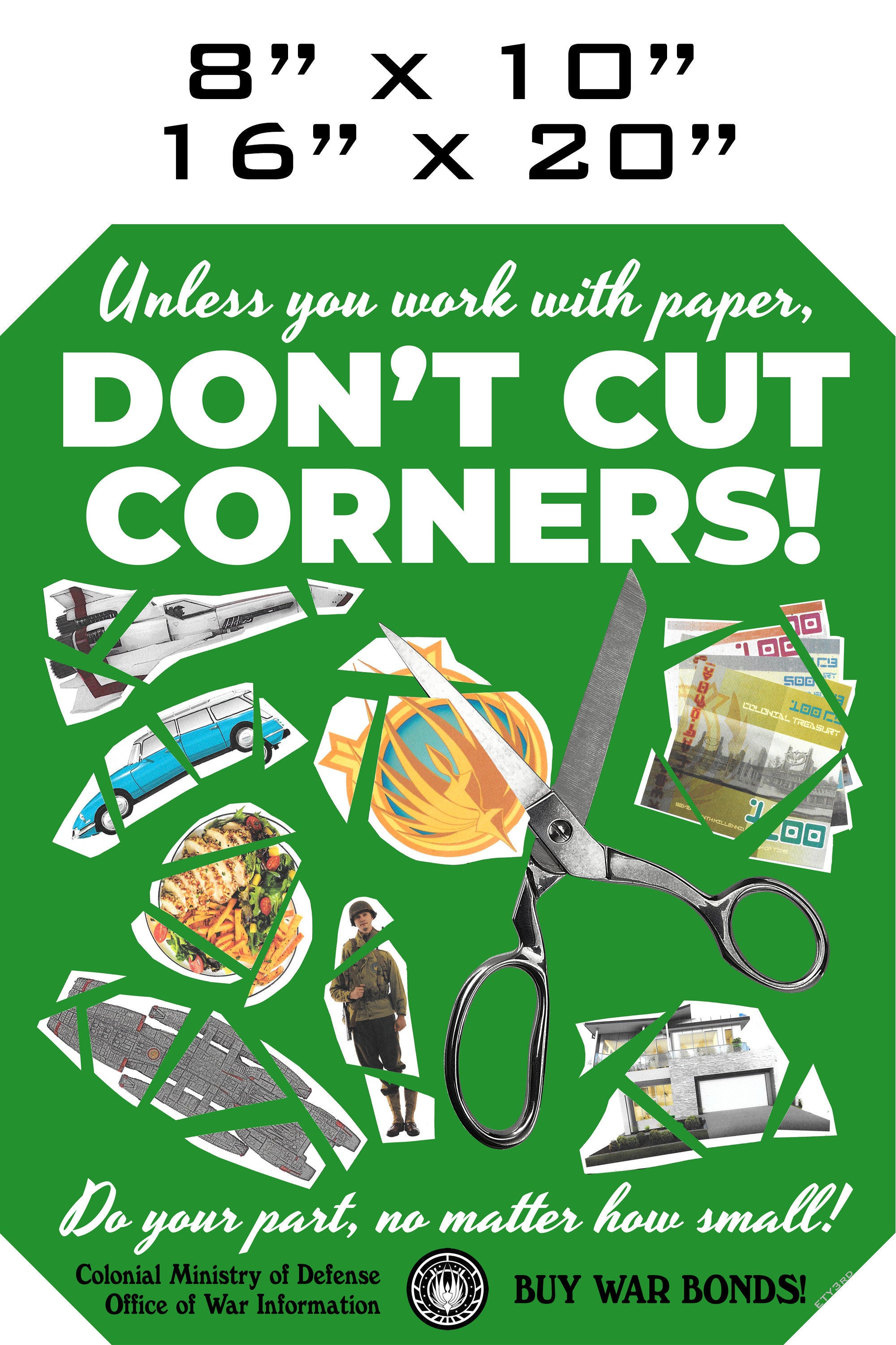 Cylon War Propaganda Poster don't Cut Corners - Etsy