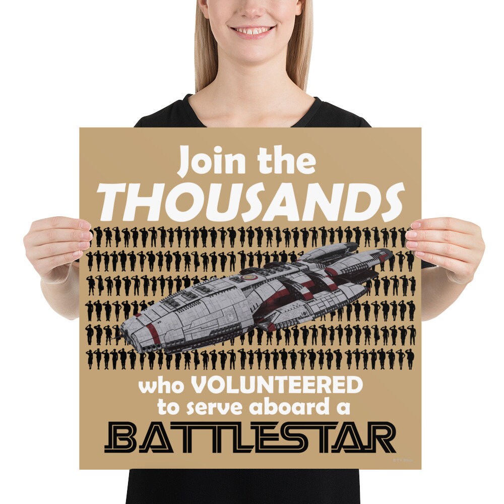 Cylon War Propaganda Poster - "battlestar Service" - Etsy