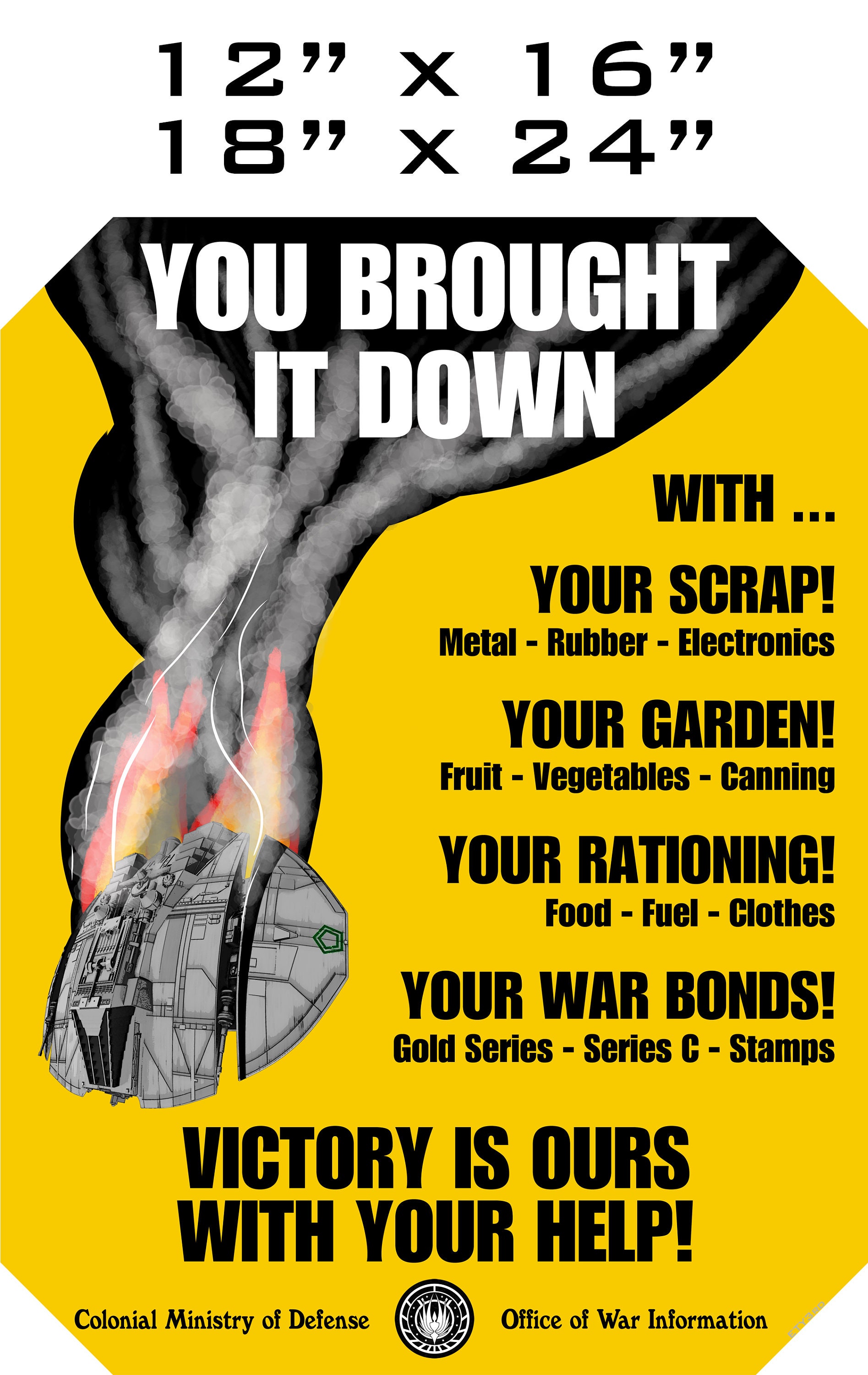 Cylon War Propaganda Poster you Brought It Down - Etsy UK