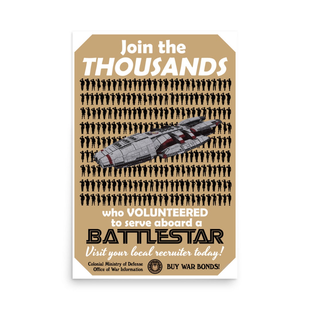 Cylon War Propaganda Poster - "battlestar Service" - Etsy
