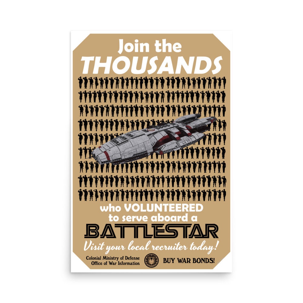 Cylon War Propaganda Poster - "battlestar Service" - Etsy