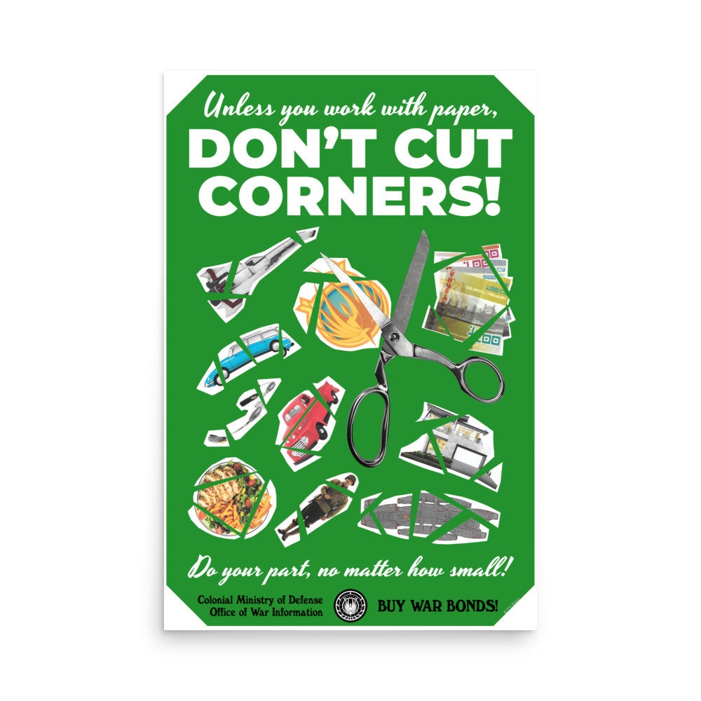 Cylon War Propaganda Poster don't Cut Corners - Etsy