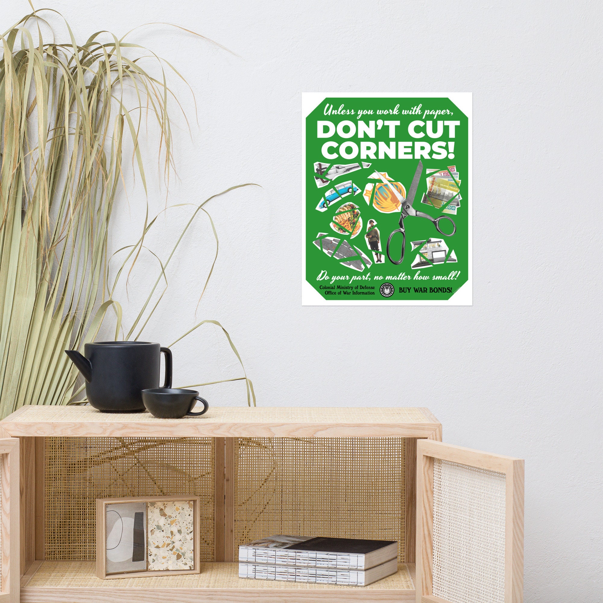 Cylon War Propaganda Poster - "don't Cut Corners" - Etsy