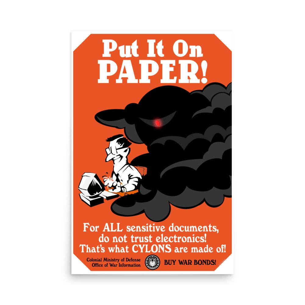 Cylon War Propaganda Poster put It on Paper - Etsy
