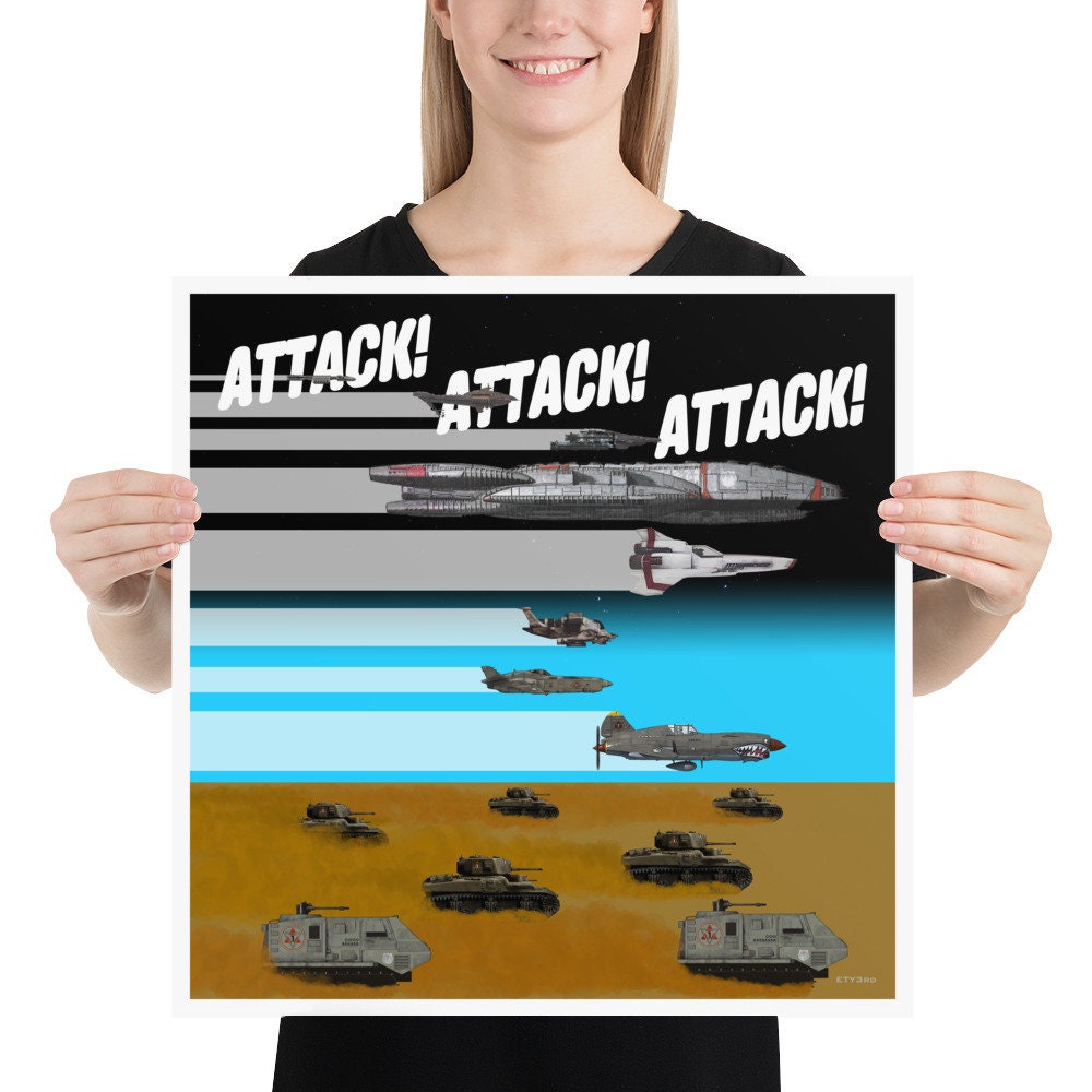 Cylon War Propaganda Poster attack Attack Attack - Etsy
