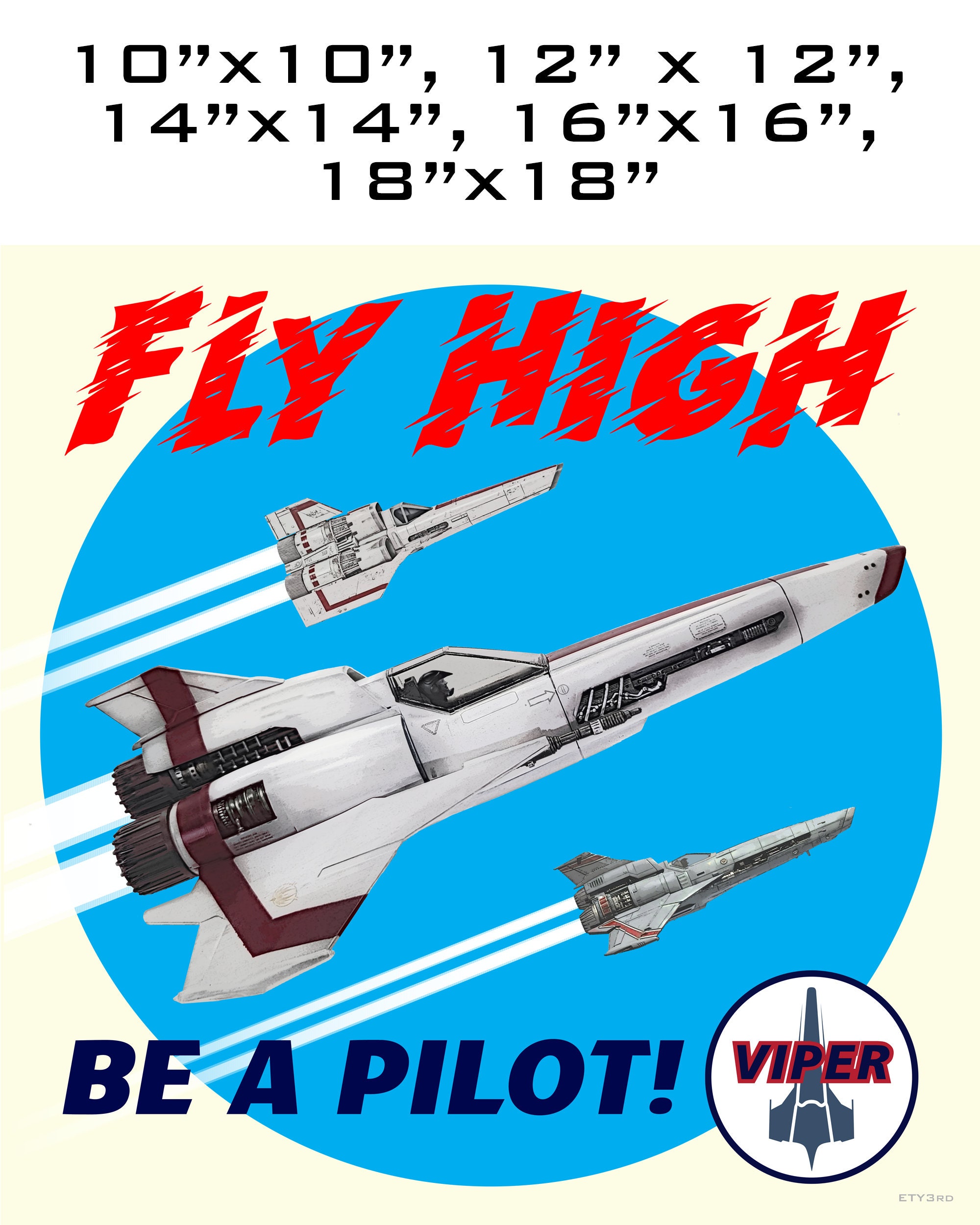 Cylon War Propaganda Poster - "fly High" - Etsy