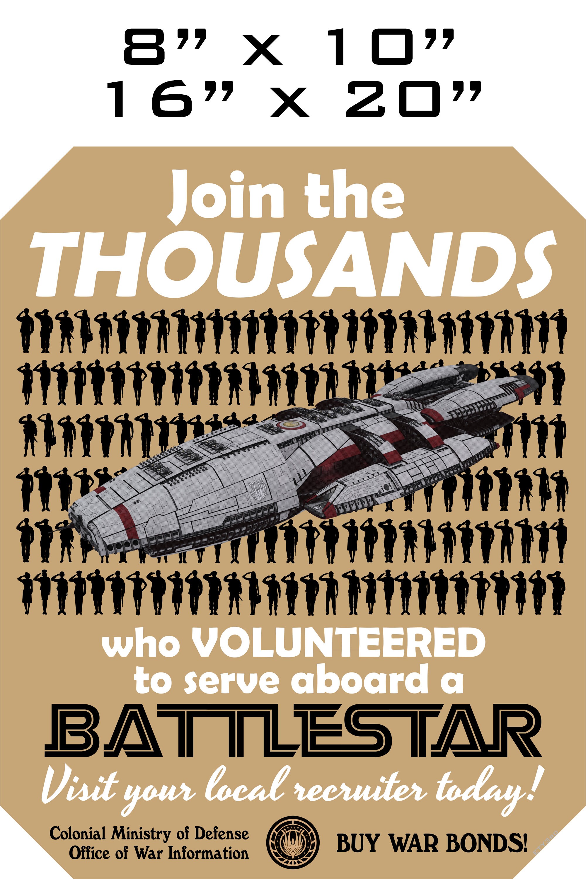 Cylon War Propaganda Poster - "battlestar Service" - Etsy