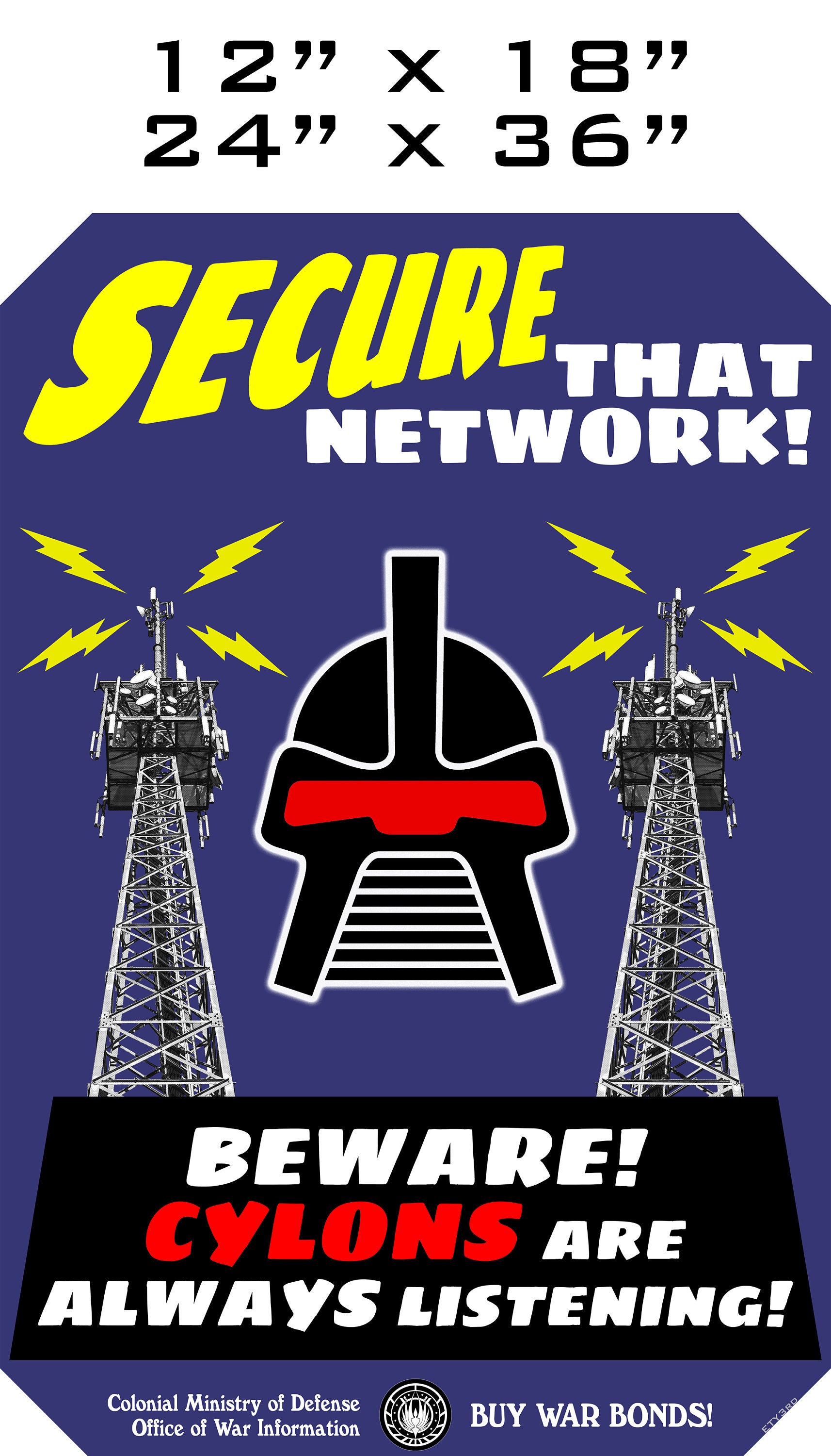 Cylon War Propaganda Poster secure That Network - Etsy
