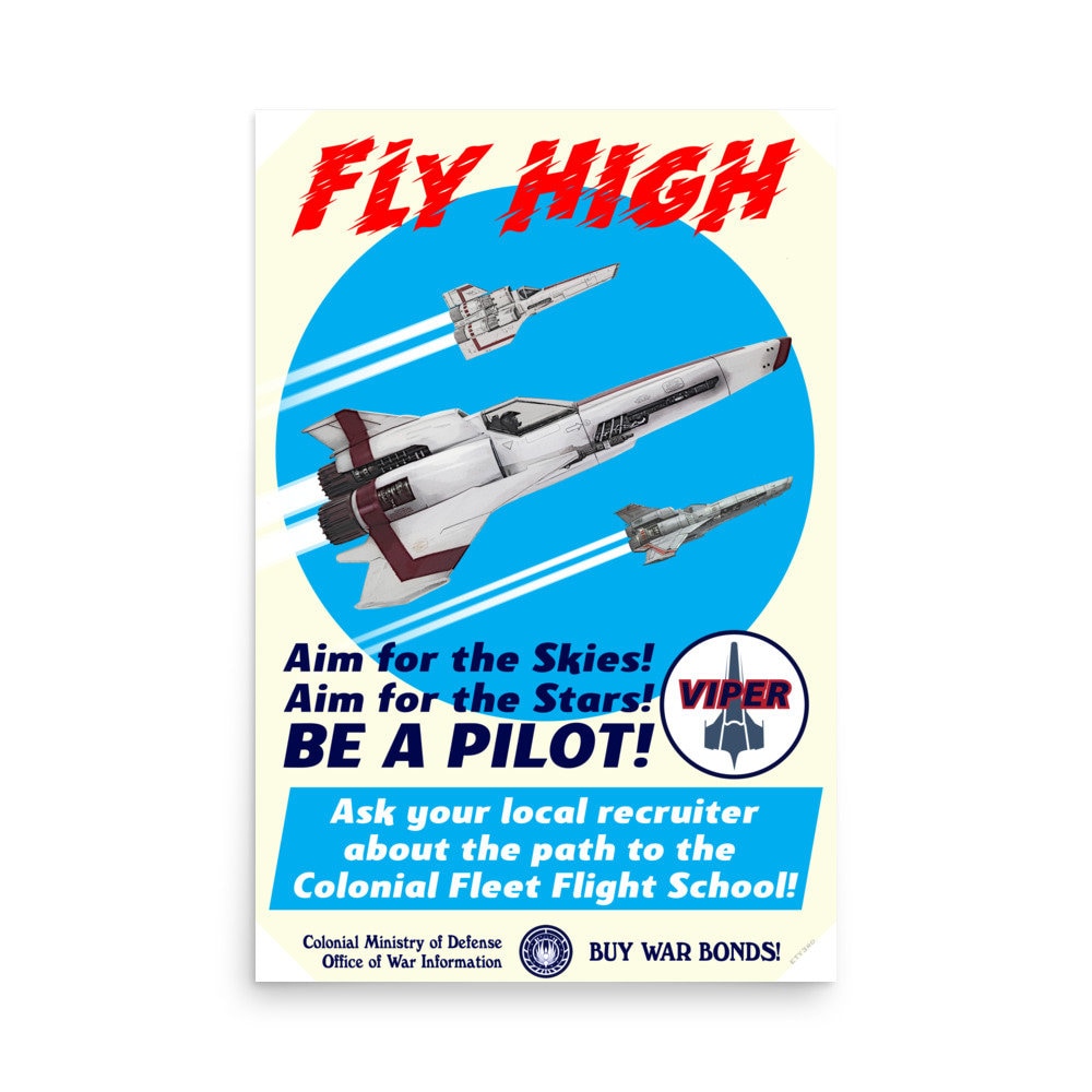 Cylon War Propaganda Poster - "fly High" - Etsy