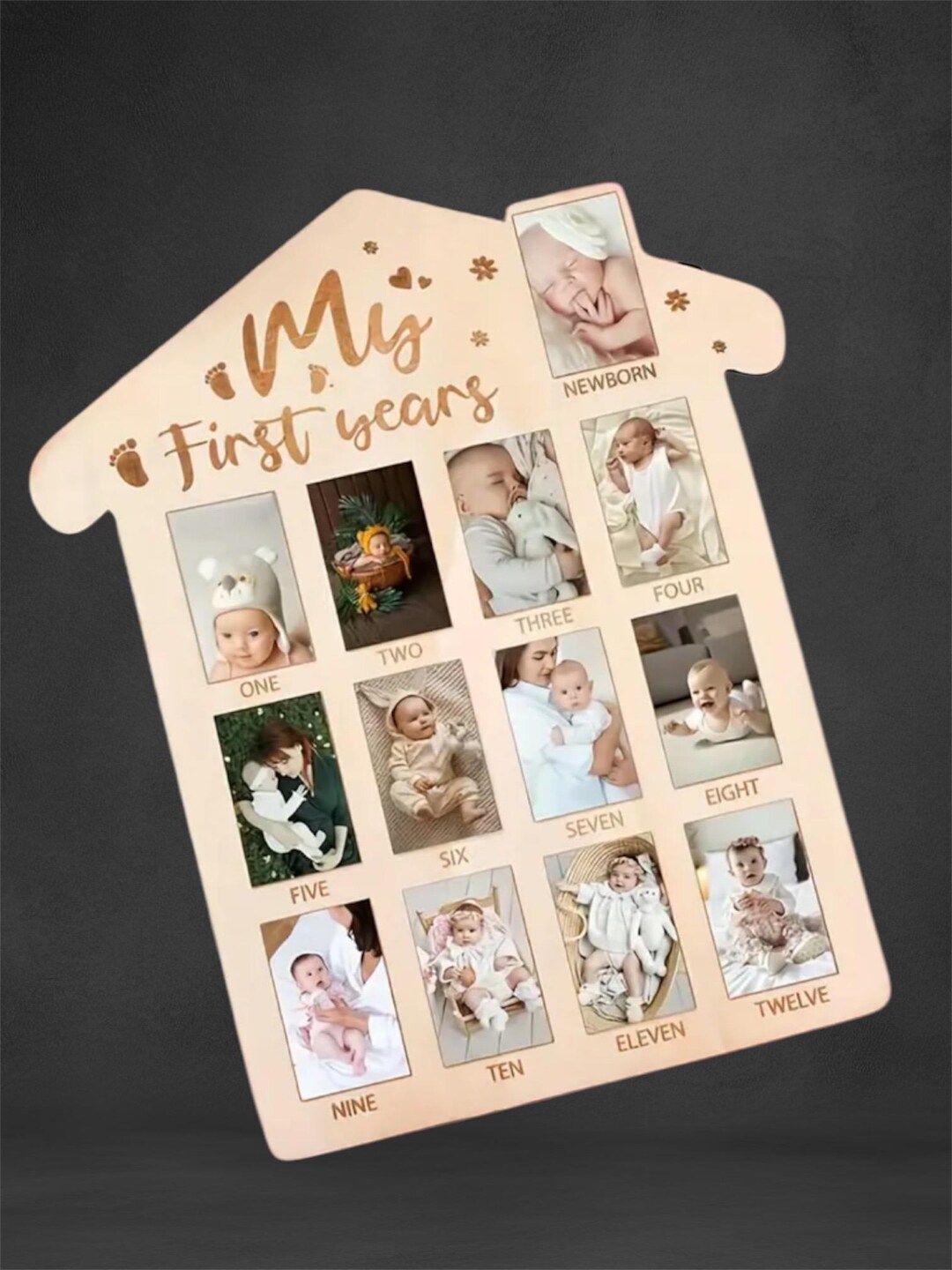 Children Photo Frame / Milestone Photo/ 1 Years Old Photo Prone ...