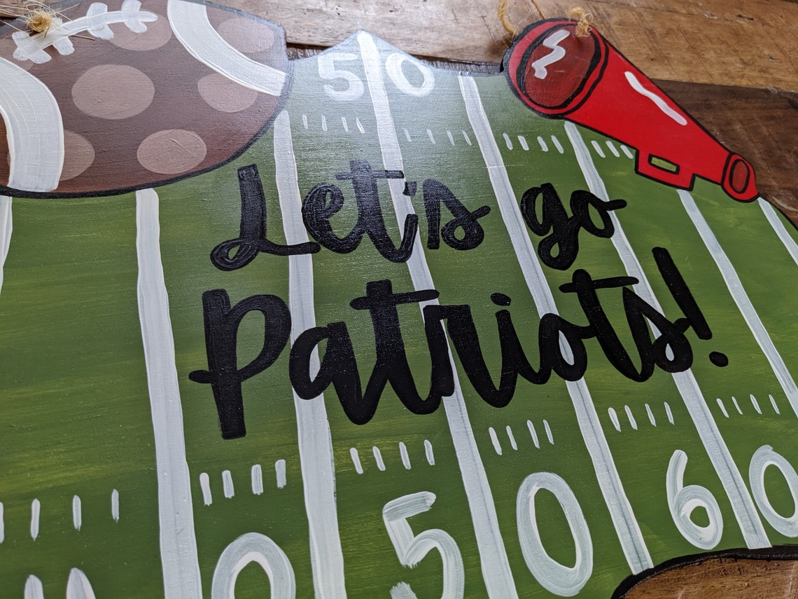 CUSTOMIZABLE - Your Team Football Door Hanger - Housewarming Gift ...