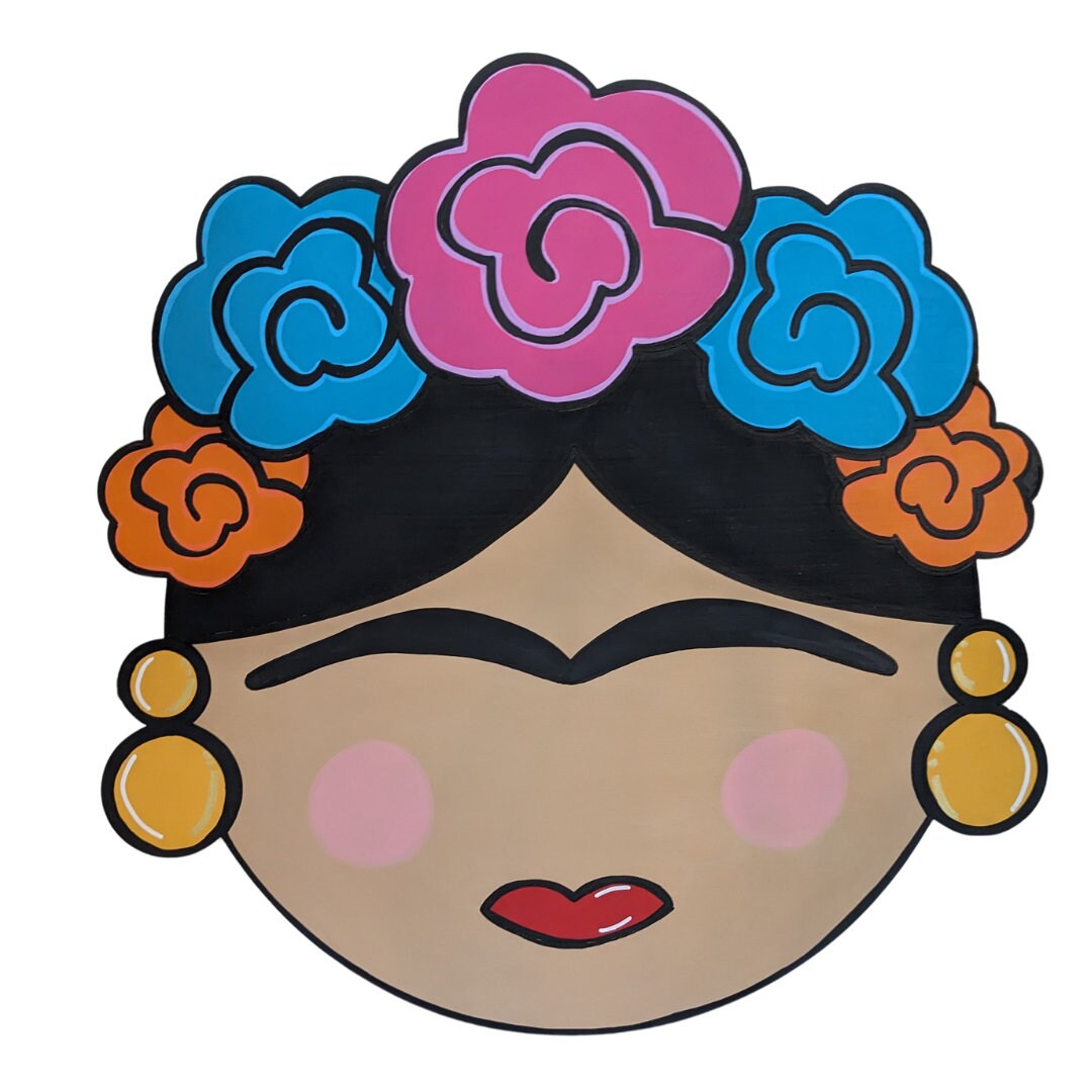 Hand-painted Frida Kahlo Door Hanger, Mexican Folk Art, Handcrafted ...