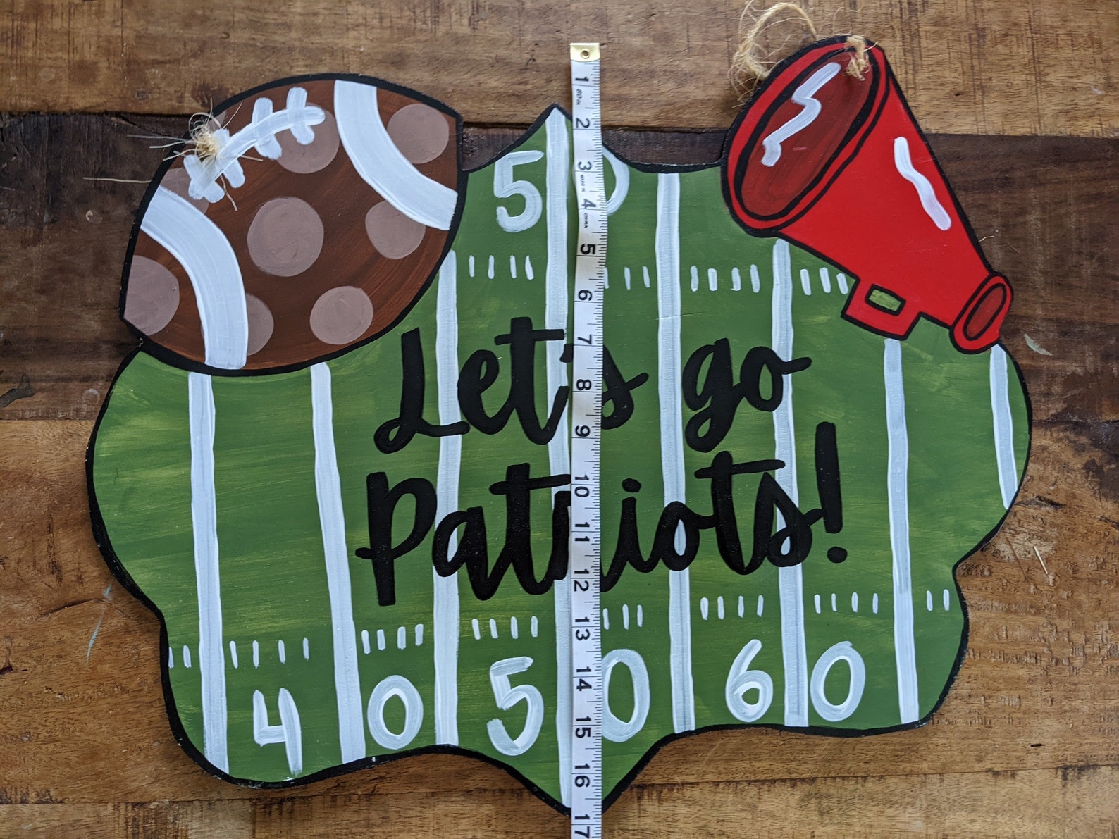 CUSTOMIZABLE - Your Team Football Door Hanger - Housewarming Gift ...