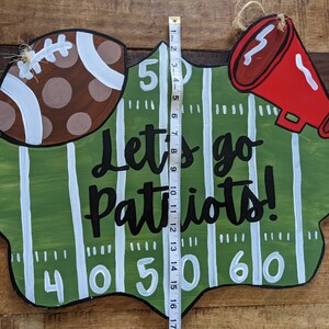 CUSTOMIZABLE - Your Team Football Door Hanger - Housewarming Gift ...