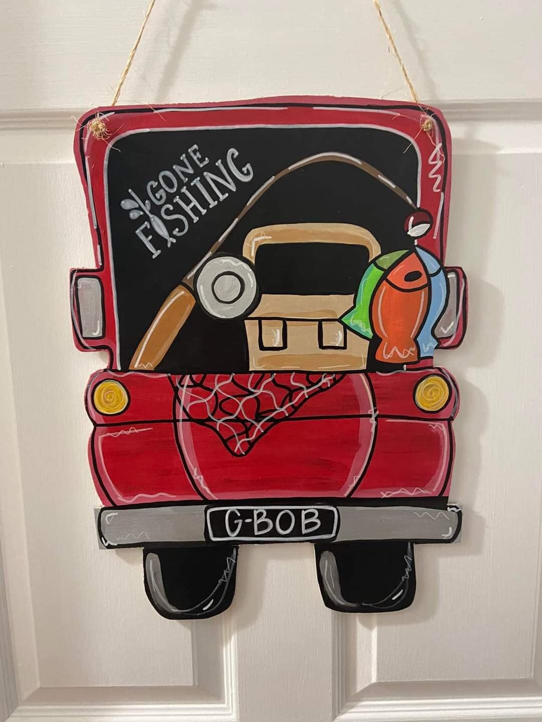 Gone Fishing - Welcome Sign - Truck Front Door Gift - Hunting Fishing ...