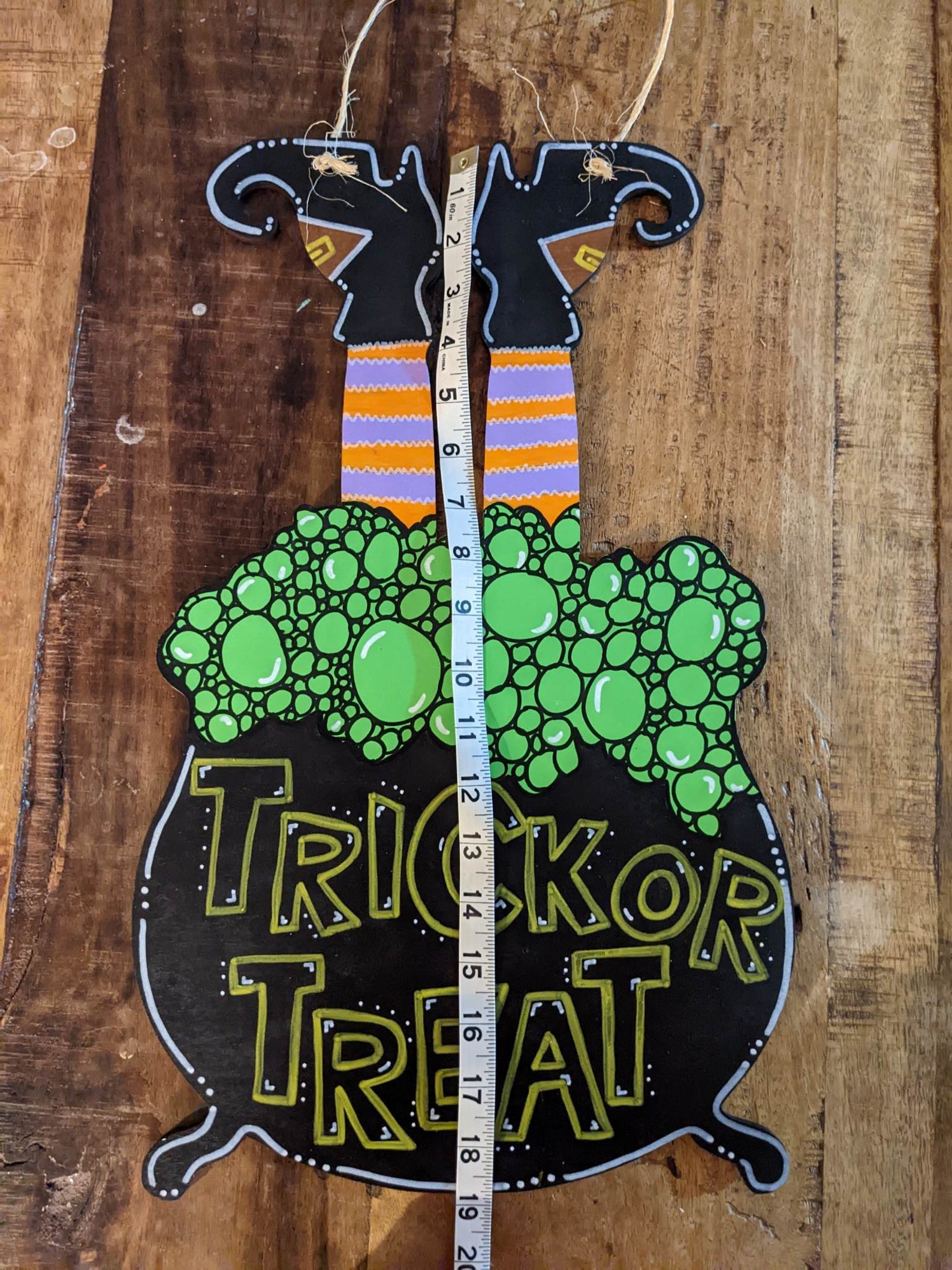 Witch Cauldron Door Hanger Potion Witch Legs Wall Hanging - Etsy