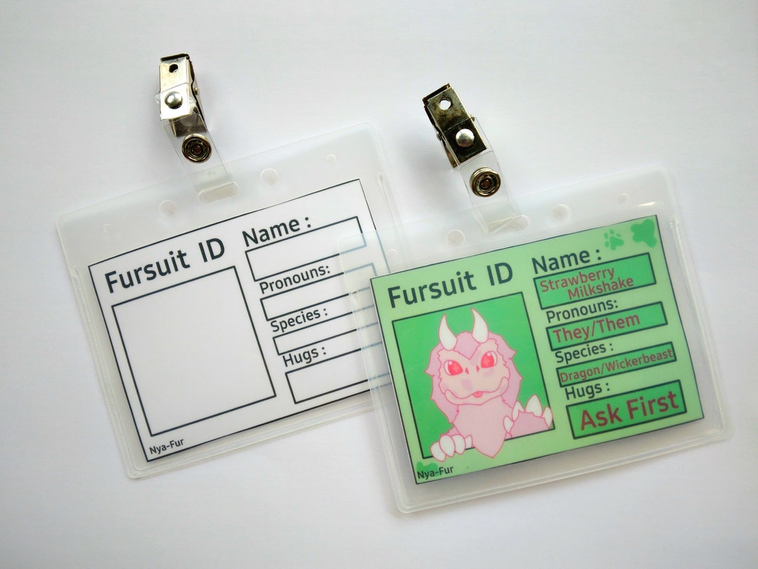 Fursuit ID Badge Custom ID Badge - Etsy