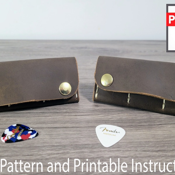 Guitar Pick Leather Case Pattern - Etsy