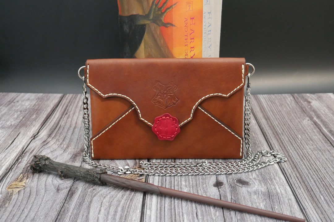 Hogwarts Letter Leather Clutch - Harry Potter Clutch Purse - Gryffindor ...