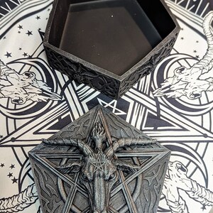 Baphomet Box, Sabbatic Goat Box, Satanic Box Storage, Dark Lord Trinket ...