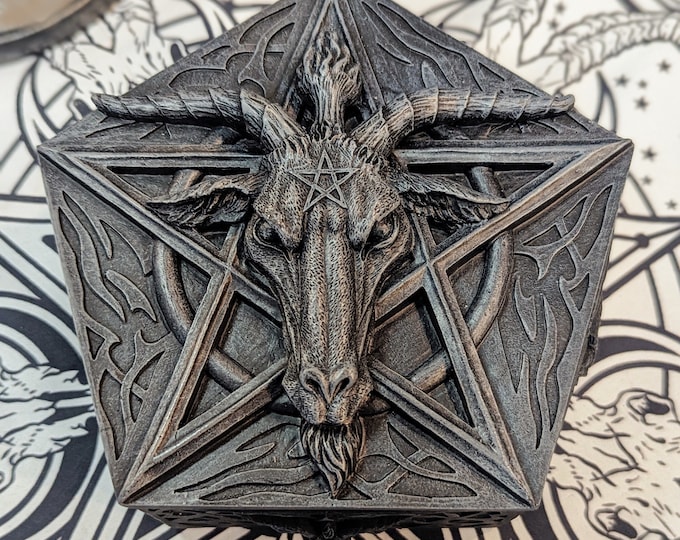 Baphomet Box, Sabbatic Goat Box, Satanic Box Storage, Dark Lord Trinket ...