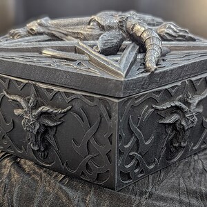 Baphomet Box, Sabbatic Goat Box, Satanic Box Storage, Dark Lord Trinket ...