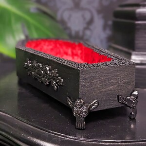 Hand Made Coffin Trinket Box, Gothic Coffin Jewelry Holder, Vampire ...