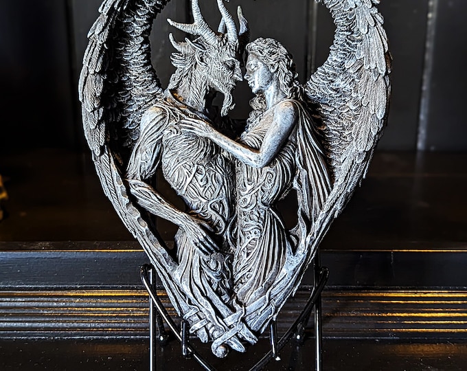 Lucifer and Lilith Solemn Vow Figurine, Demon and Angel Love Embrace ...
