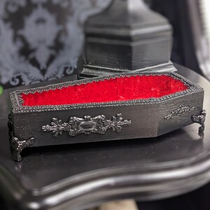 Hand Made Coffin Trinket Box, Gothic Coffin Jewelry Holder, Vampire ...