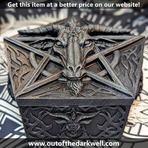 Baphomet Box, Sabbatic Goat Box, Satanic Box Storage, Dark Lord Trinket ...