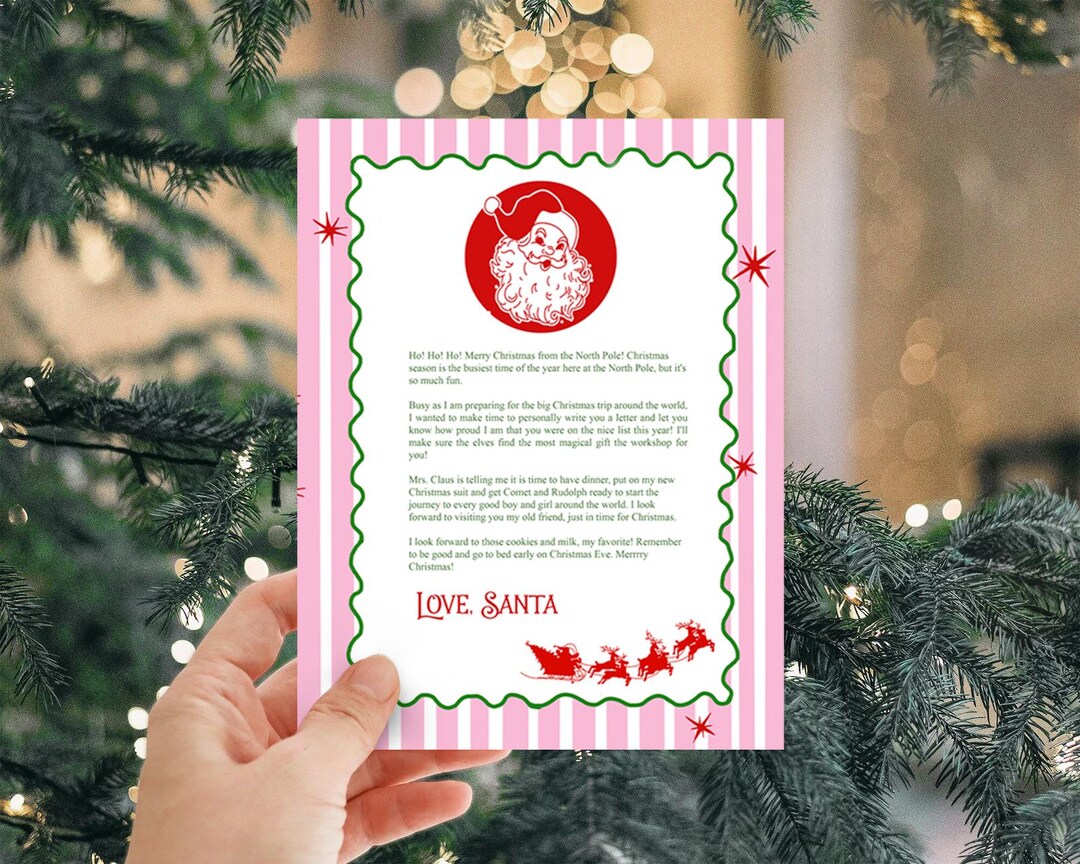 Christmas Letter From Santa Printable, Letter From Santa, Christmas ...