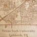 Custom University Map Laser Engraved Map Wooden City Map - Etsy