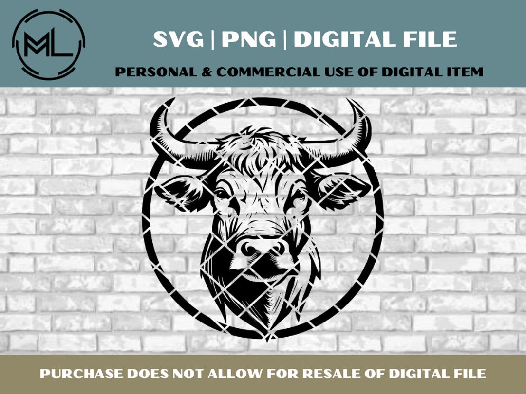 Steer SVG File for Cricut Cow Head SVG Livestock SVG File - Etsy
