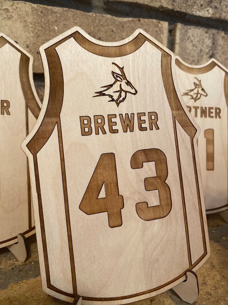 Custom Basketball Jersey Sign | Laser Cut Basketball Plaque ...