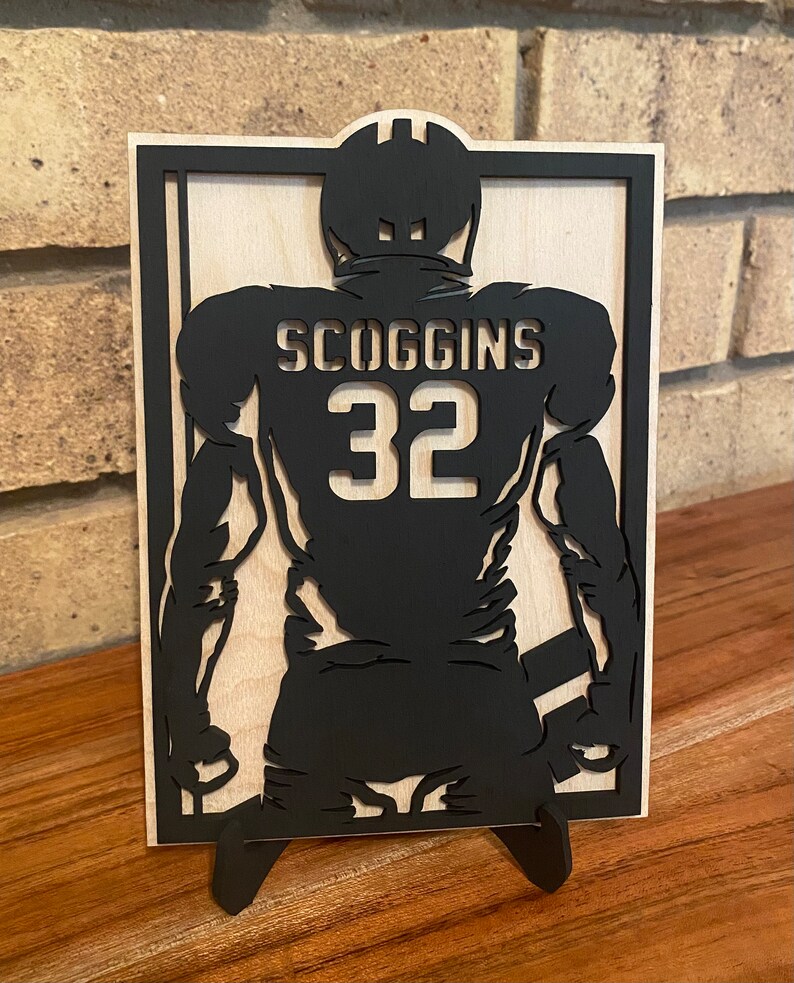 Custom Football Player Sign Laser Cut Football Plaque - Etsy