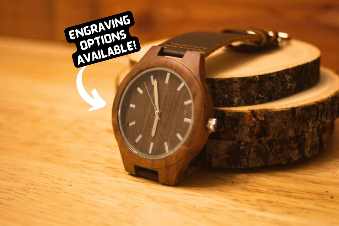 Engraved Wooden Watch | Custom Wood Watch - Etsy