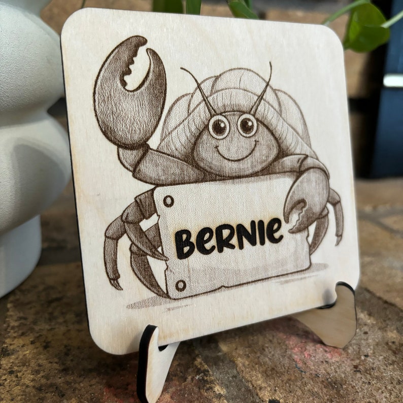 Hermit Crab Name Tag | Hermit Crab Custom Name Plate | Hermit Crab ...
