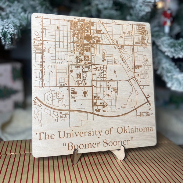 Wooden Campus Print - Etsy