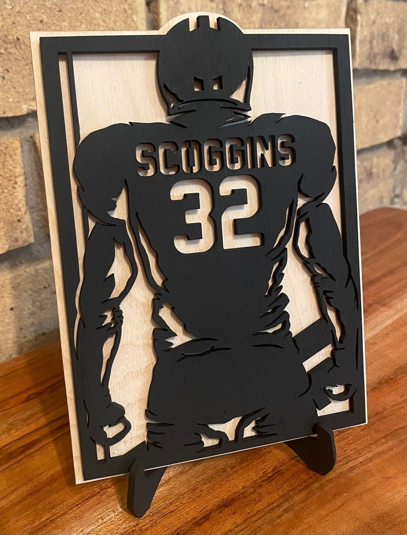 Custom Football Player Sign Laser Cut Football Plaque - Etsy