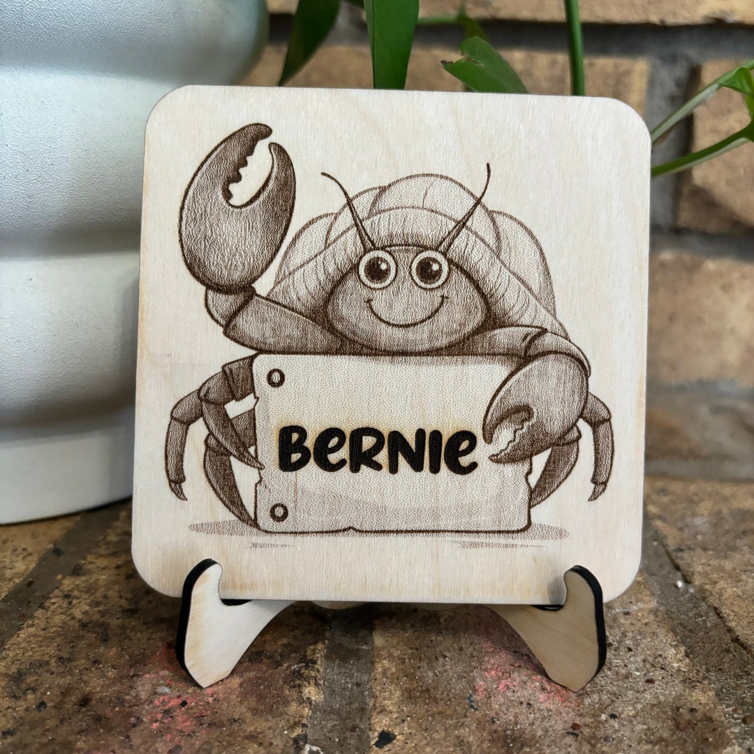 Hermit Crab Name Tag | Hermit Crab Custom Name Plate | Hermit Crab ...