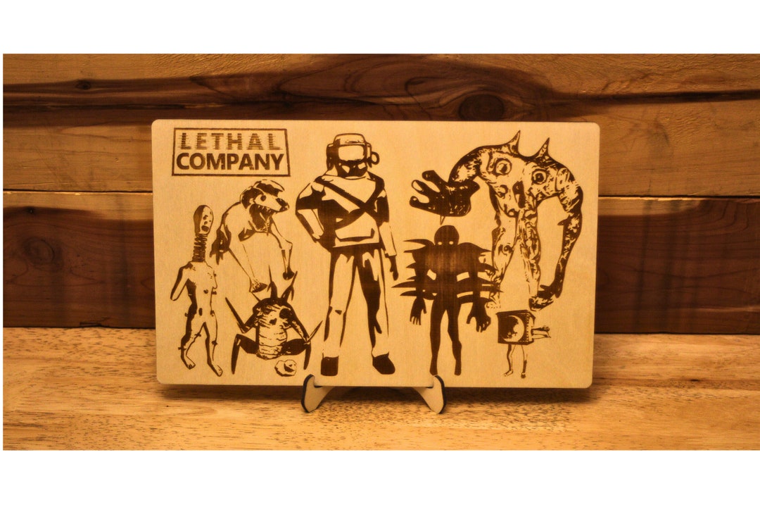 Laser Engraved Lethal Company Sign | Lethal Company Desk Sign | Lethal ...